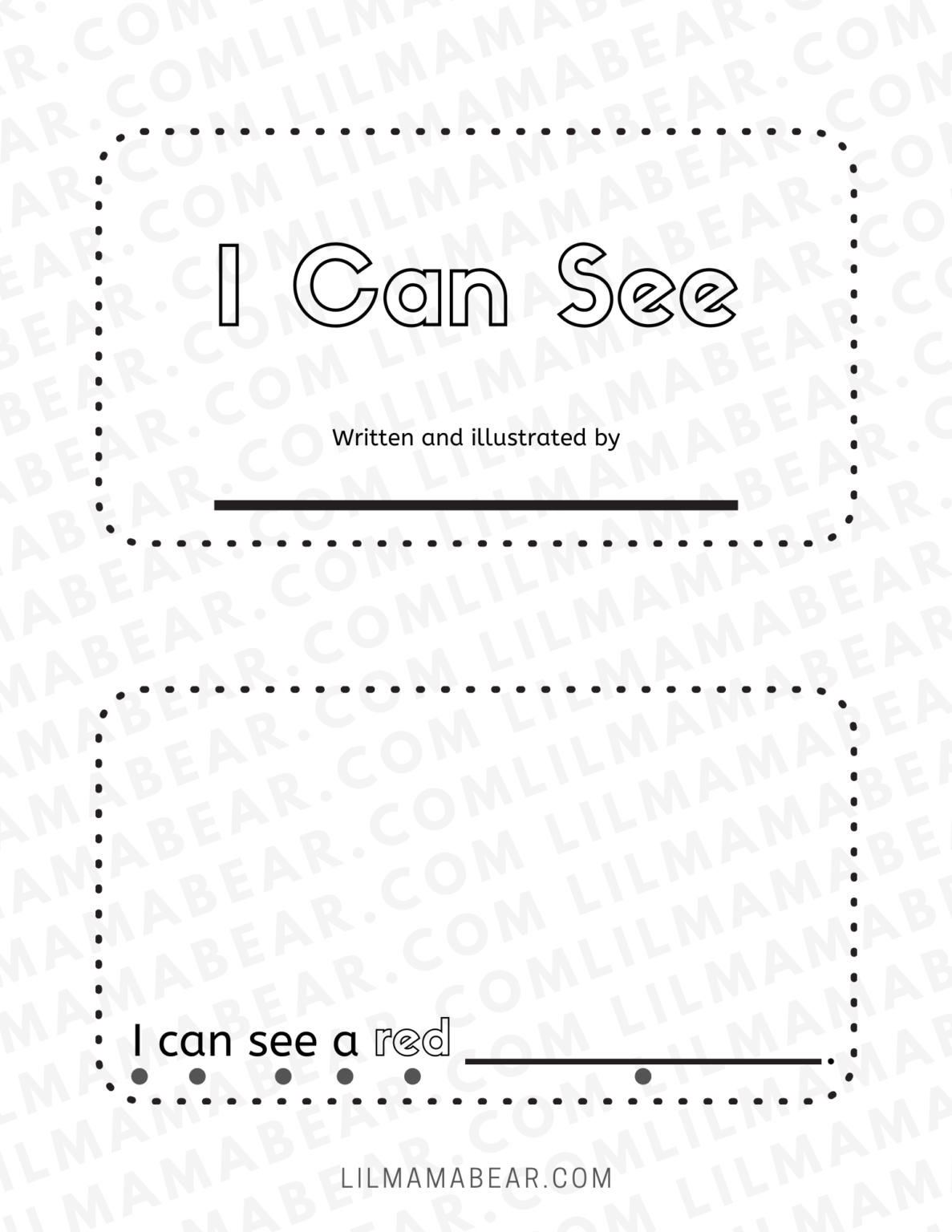 Sight Word Books: “I Can See” Book A | Beginner Sight Words for ...