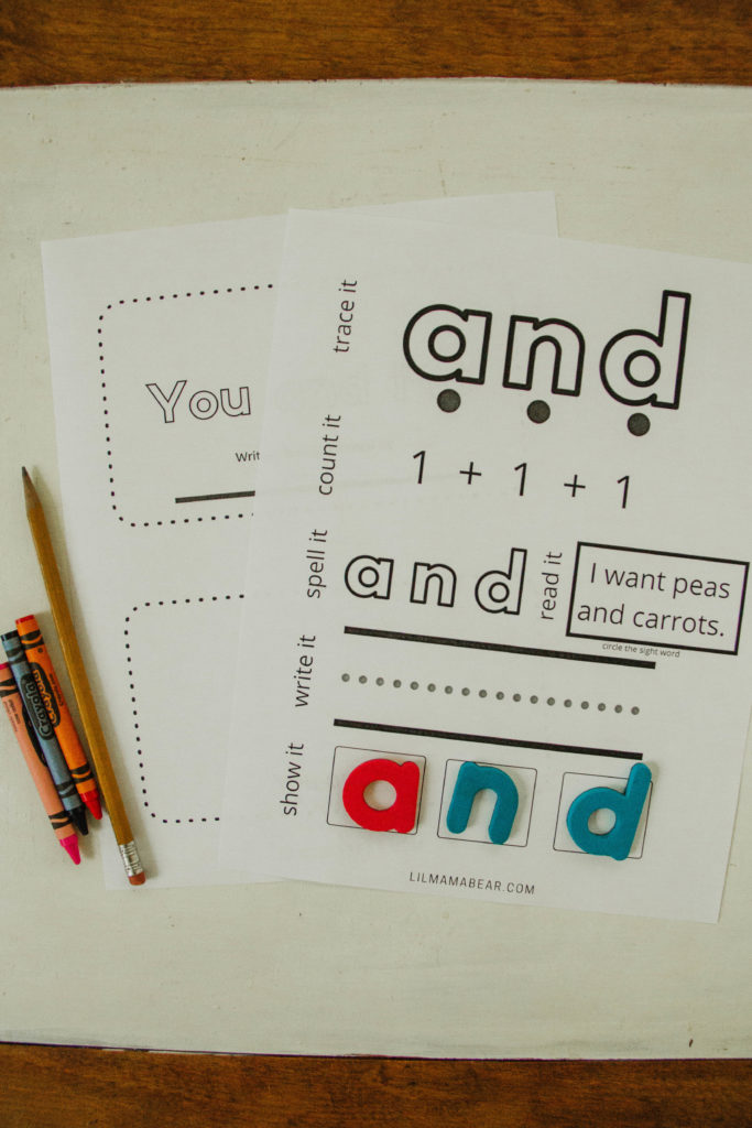 Sight Word Books: “You and Me” Book D | Beginner Sight Words for ...