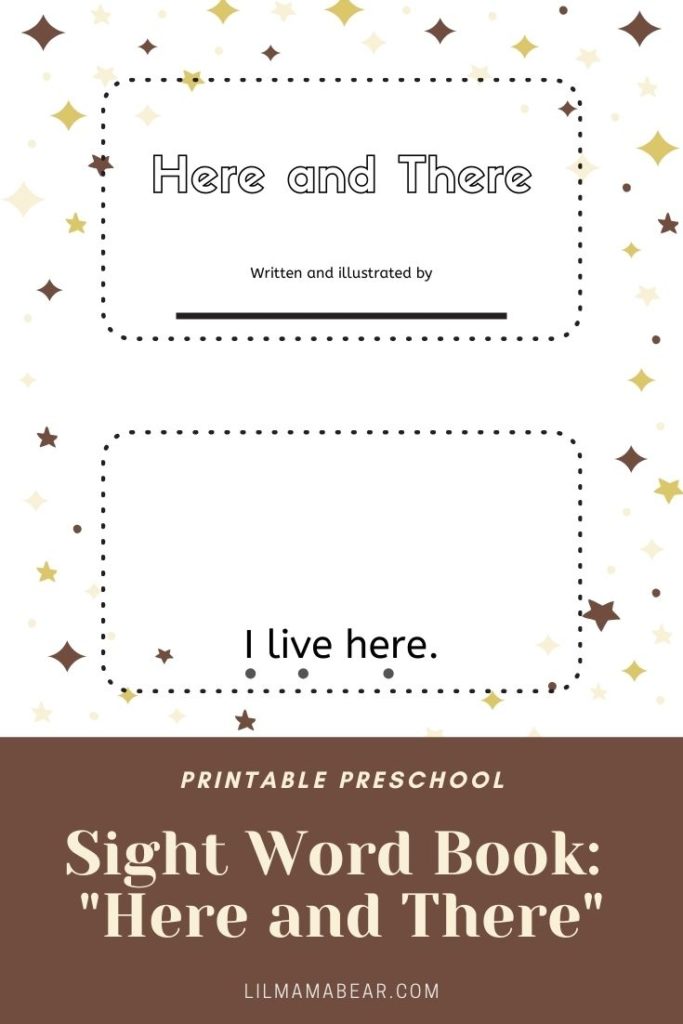 Sight Word Books: “Here and There” Book X | Beginner Sight Words for ...