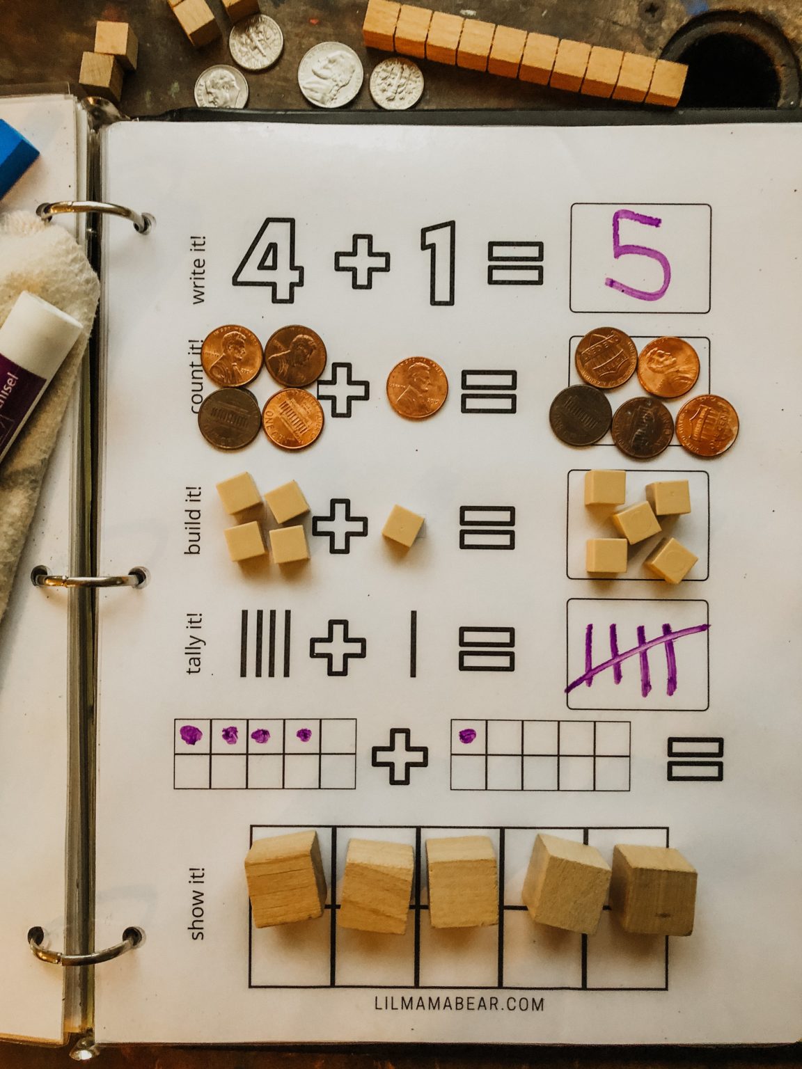 Add One More Math Worksheets | Printable Addition Activity and Number ...