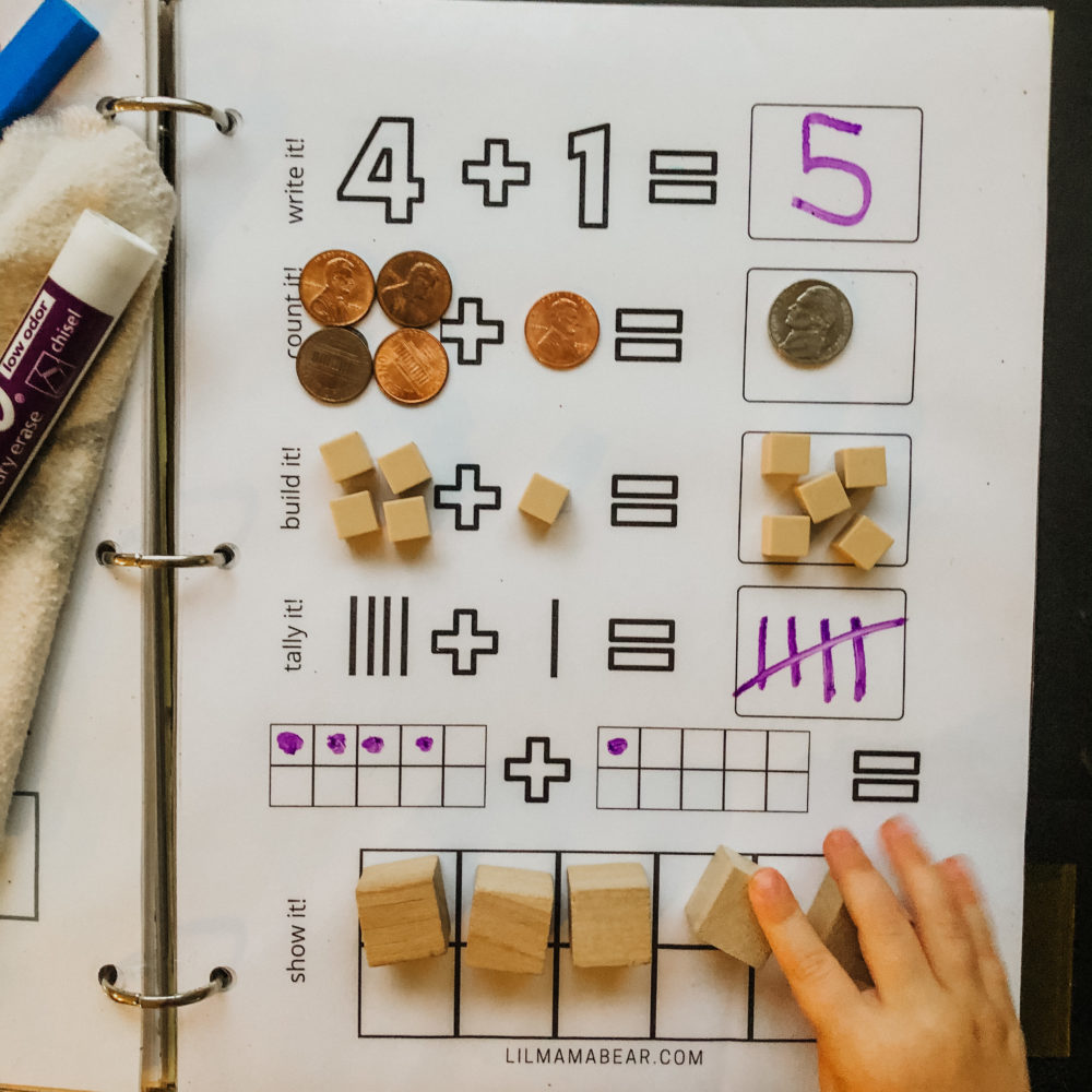 Add One More Math Worksheets | Printable Addition Activity and Number ...