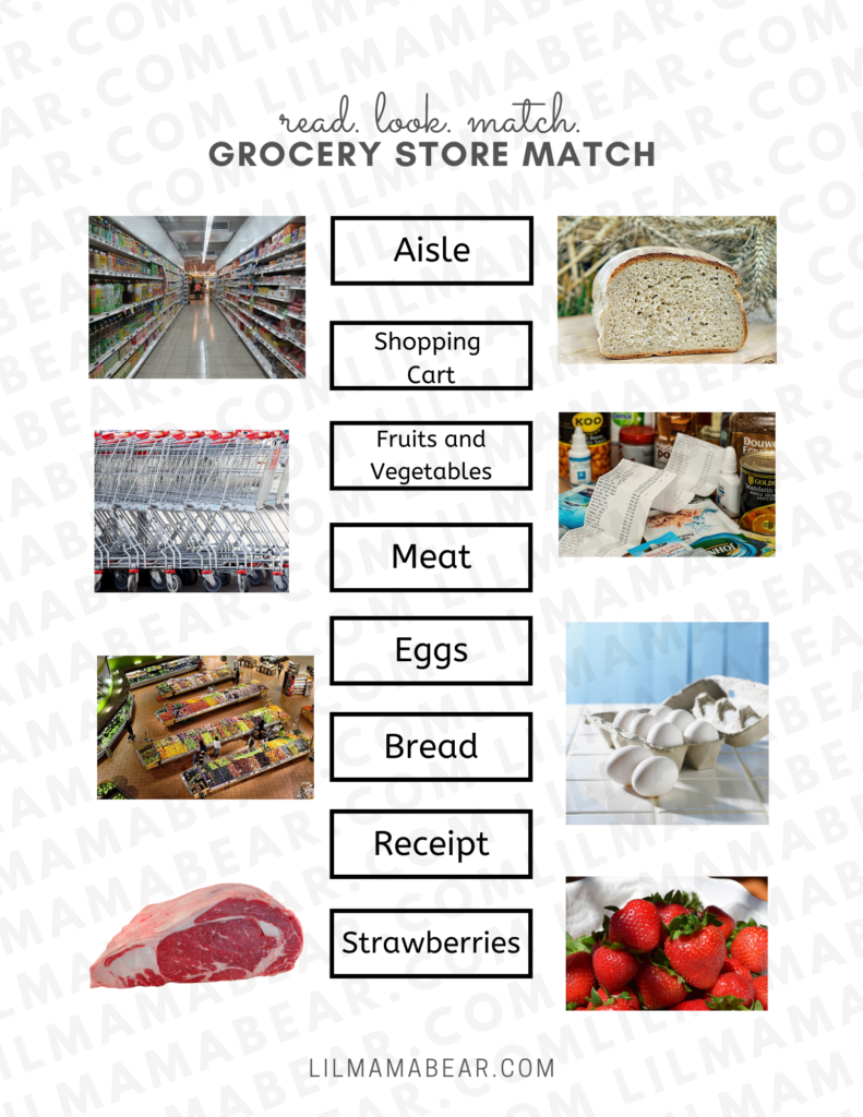 Grocery Store Preschool Learning Unit – Lil Mama Bear Blog
