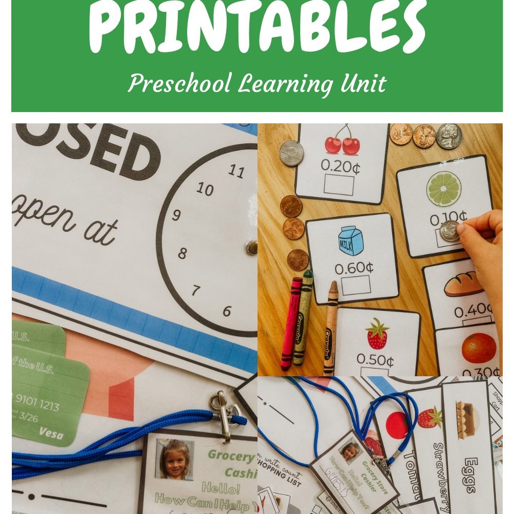 Grocery Store Preschool Learning Unit – Lil Mama Bear Blog