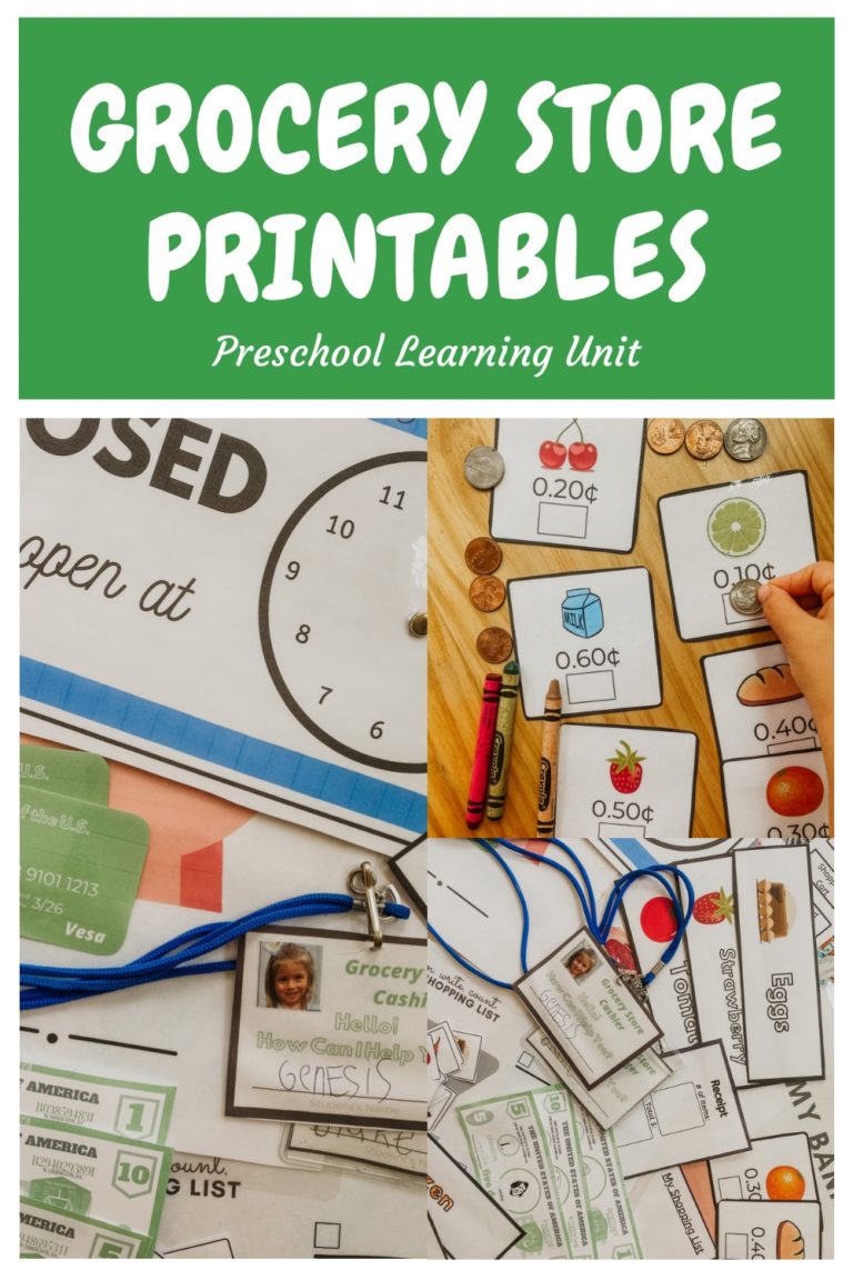 Grocery Store Preschool Learning Unit – Lil Mama Bear Blog