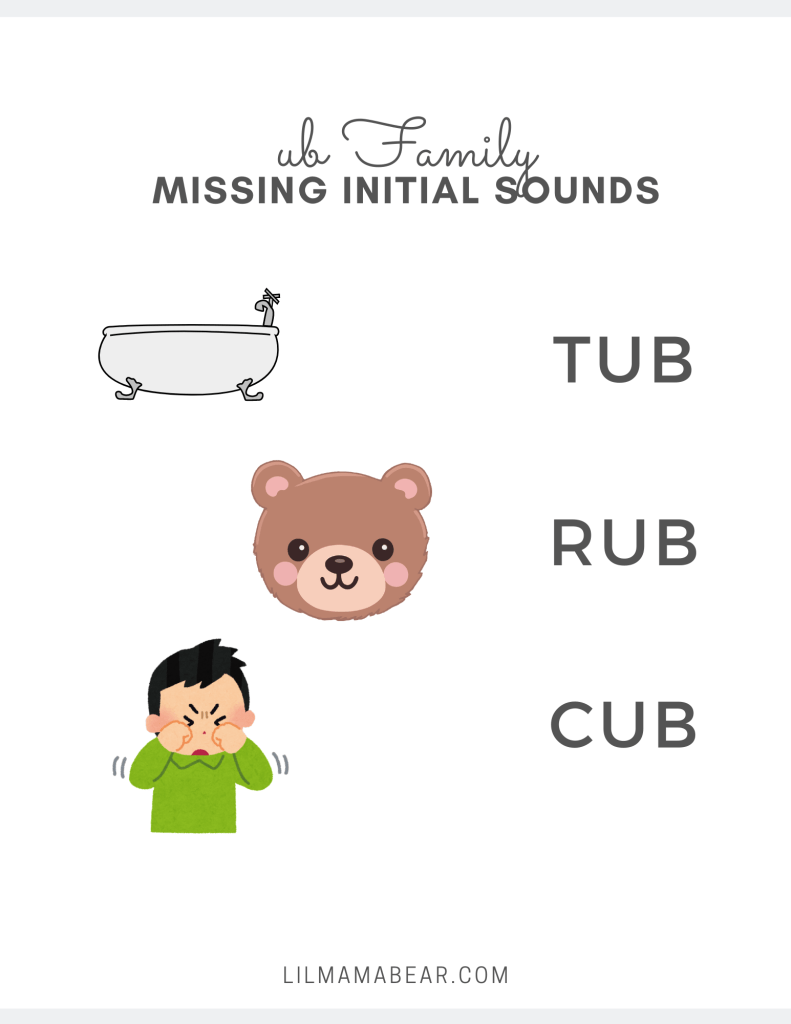 Initial Sound CVC Word Worksheets – Lil Mama Bear Blog